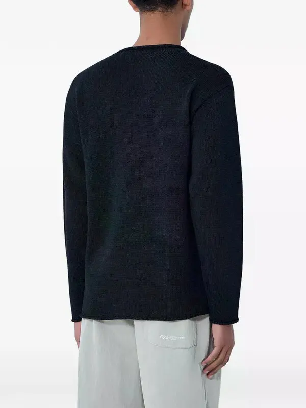 MOOS STUDIO Ribbed Crew-neck Sweater
