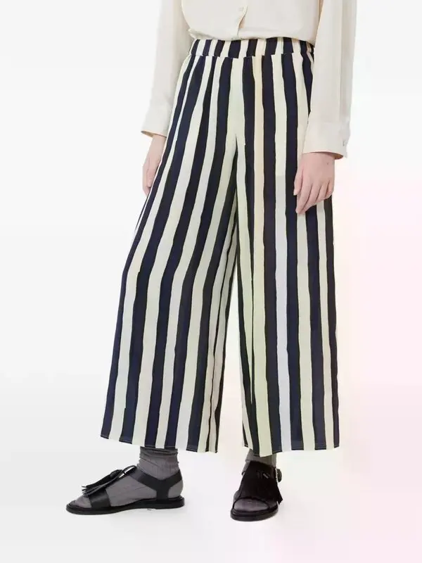 Max Mara Striped-pattern Trousers - Blue