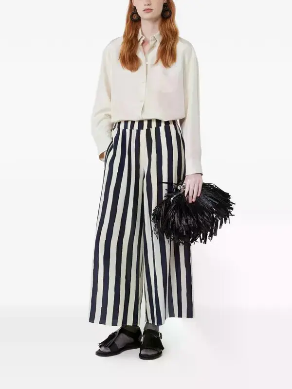 Max Mara Striped-pattern Trousers - Blue