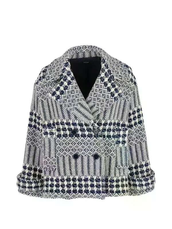PIOMBO Geometric Double-breasted Jacket
