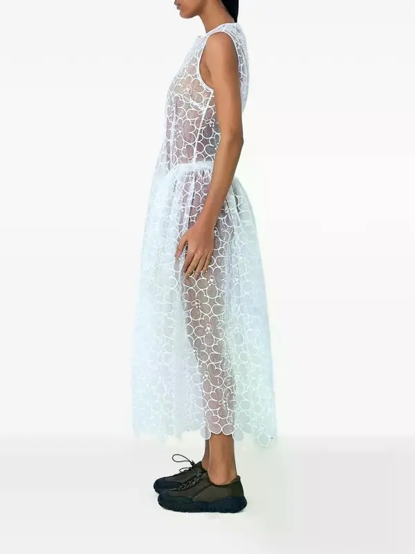 Cecilie Bahnsen Floral Lace Midi Dress