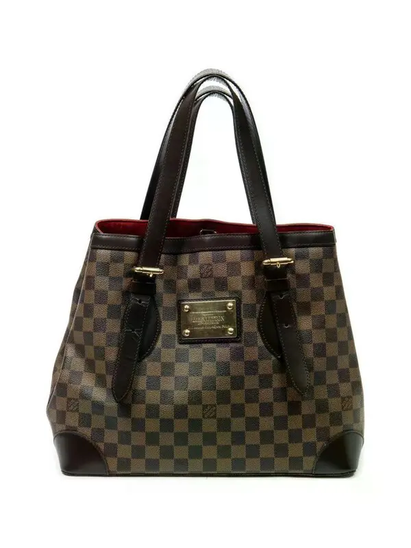 LOUIS VUITTON 2010 Mm Hampstead Checked-pattern Tote Bag