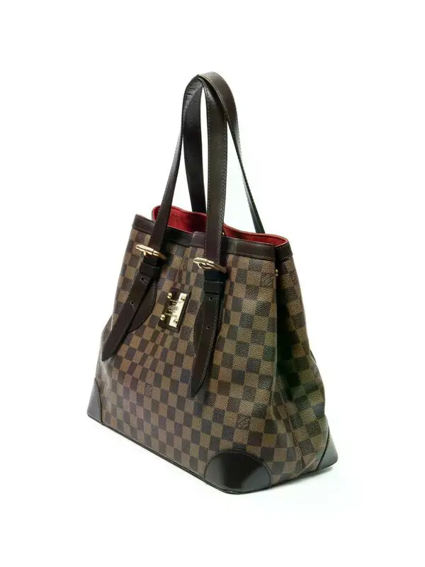 LOUIS VUITTON 2010 Mm Hampstead Checked-pattern Tote Bag