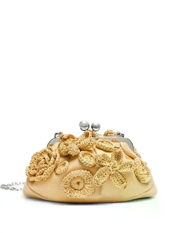 Max Mara Small Comune Floral-embellished Shoulder Bag