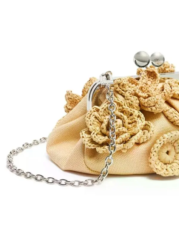 Max Mara Small Comune Floral-embellished Shoulder Bag