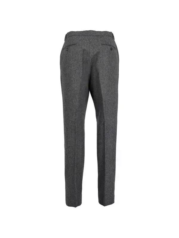 Vintage Drawstring-waist Wool Trousers