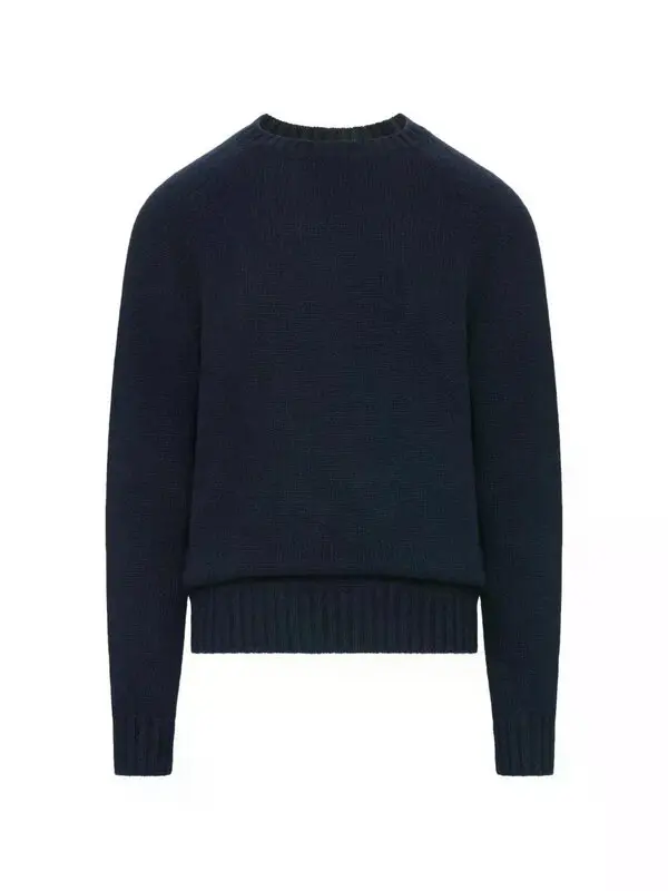 UMIT BENAN Ribbed Crew-neck Sweater - Blue