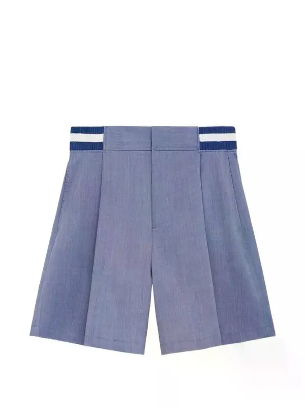 Loewe Logo-embroidered Striped-waist Shorts