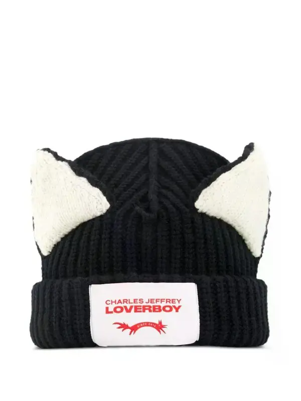 CHARLES JEFFREY Chunky Ears Beanie - Black