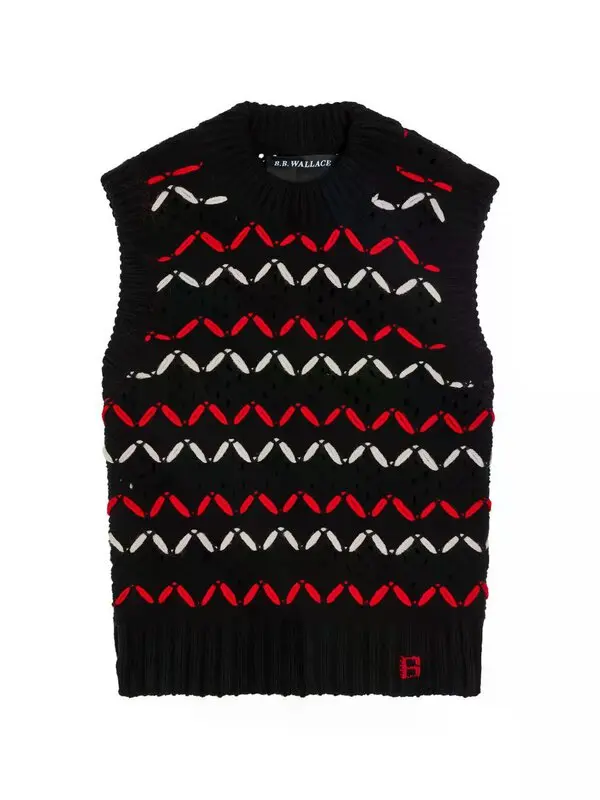 B.B. WALACE Neel Knitted Vest - Black