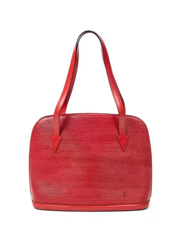 LOUIS VUITTON Lussac Textured Shoulder Bag - Red
