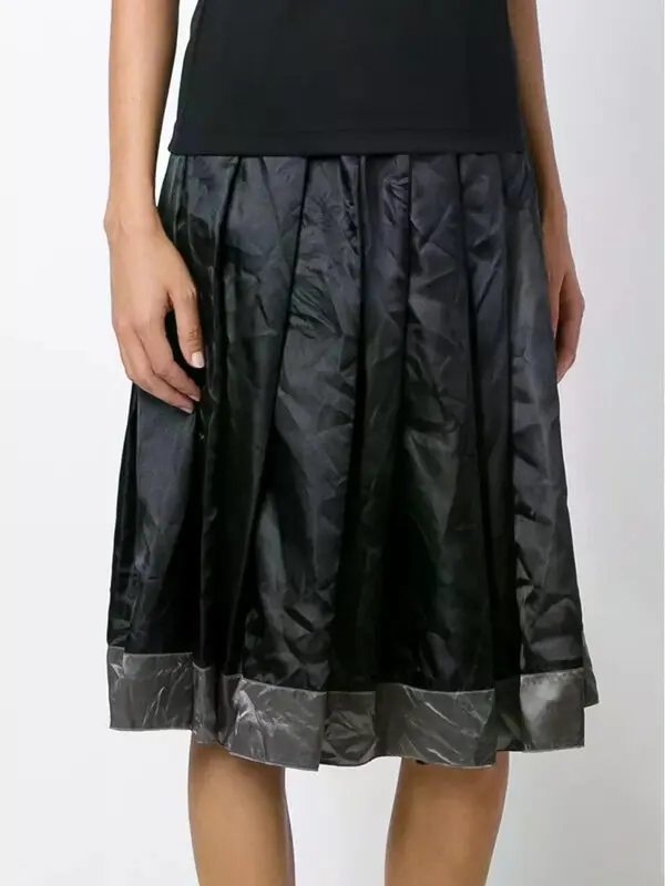 Comme Des Garçons Pleated Two-tone Skirt