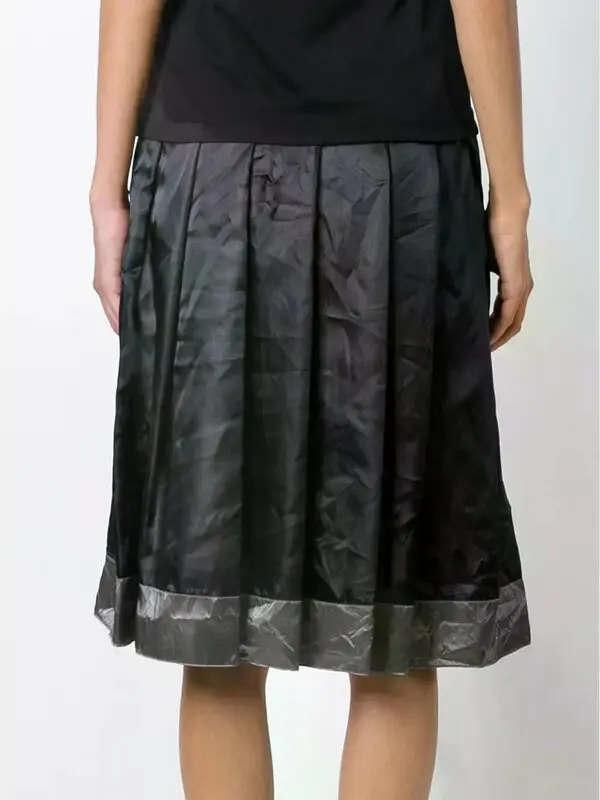 Comme Des Garçons Pleated Two-tone Skirt