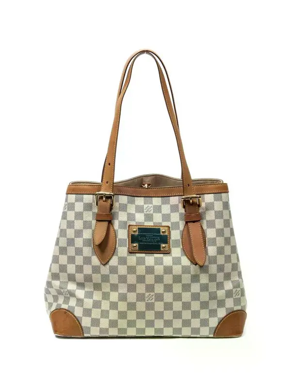 LOUIS VUITTON 2010 Mm Hampstead Chequered Shoulder Bag - Neutrals