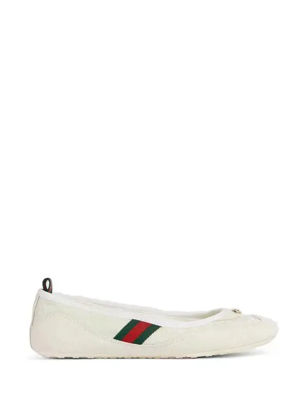 Gucci Shift Ballerinas - White