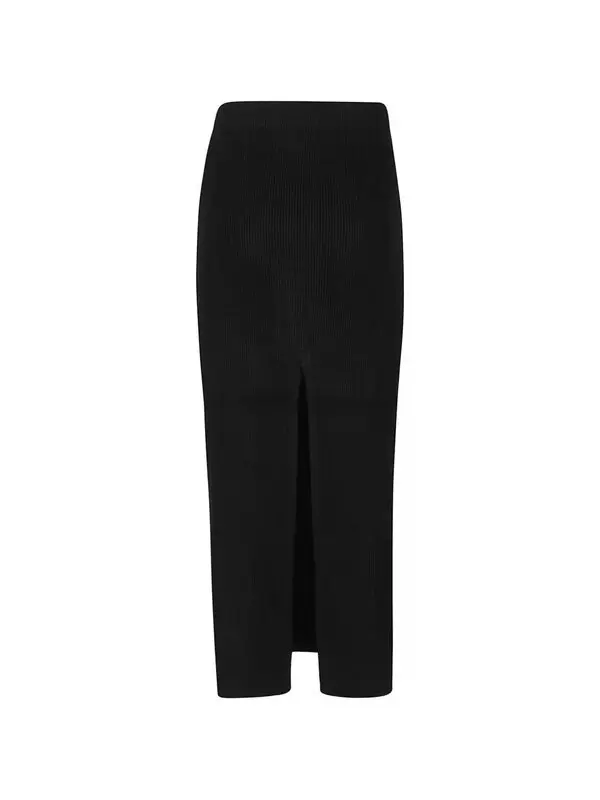 IRO PARIS Ribbed Slit Midi Skirt