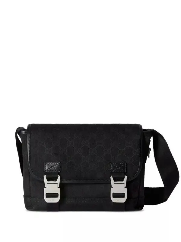 Gucci Gg Buckle Crossbody Bag - Black