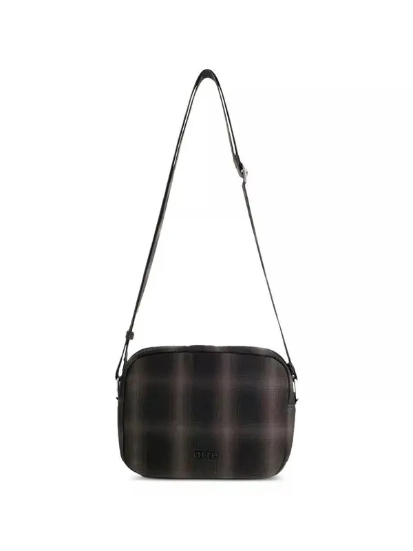 ARTE ANTWERP Baka Plaid Shoulder Bag - Black