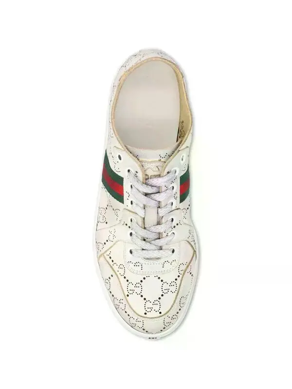 Gucci Gg Web Stripe Sneakers - Neutrals