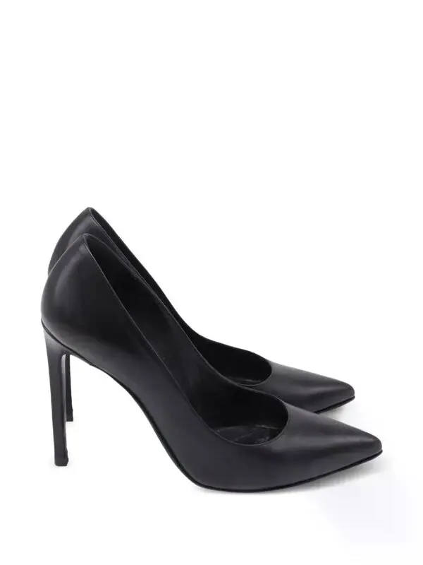 Saint Laurent Anja Pointed-toe Leather Pumps