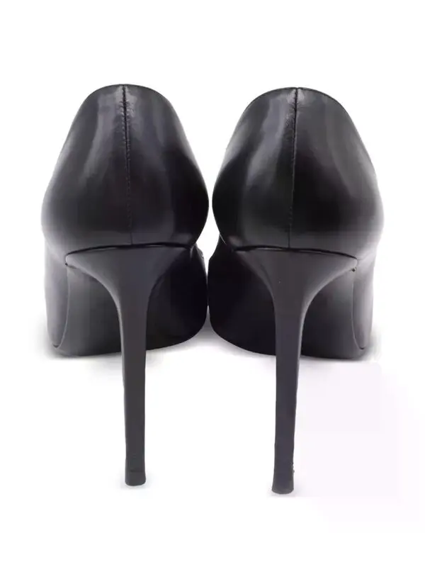 Saint Laurent Anja Pointed-toe Leather Pumps