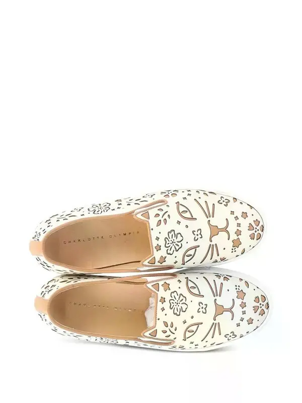 CHARLOTTE OLYMPIA Laser-cut Slip-ons