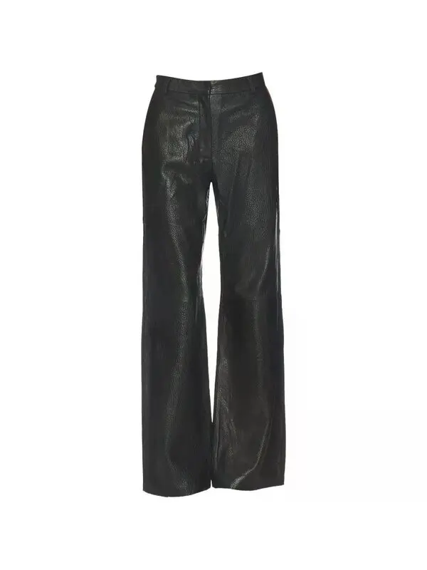 AEXAE Leather Straight-leg Trousers