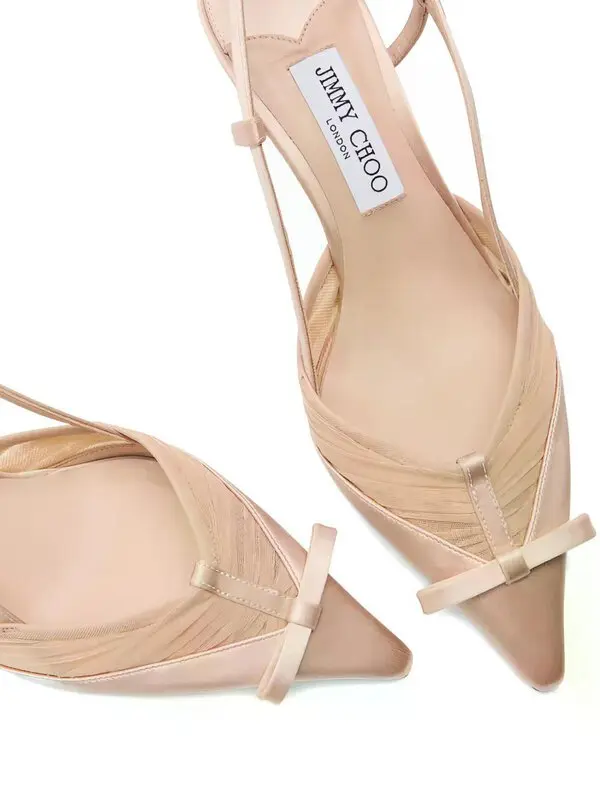 JIMMY CHOO 65mm Afia Heeled Pumps - Neutrals