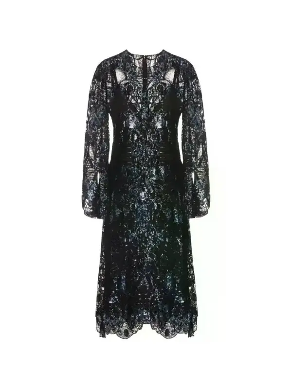 Elie Saab Sequin-detail Lace Midi Dress