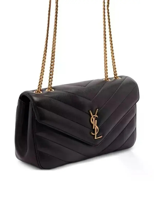 Saint Laurent Loulou Matelassé Medium Shoulder Bag - Black