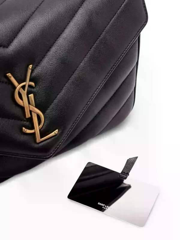 Saint Laurent Loulou Matelassé Medium Shoulder Bag - Black