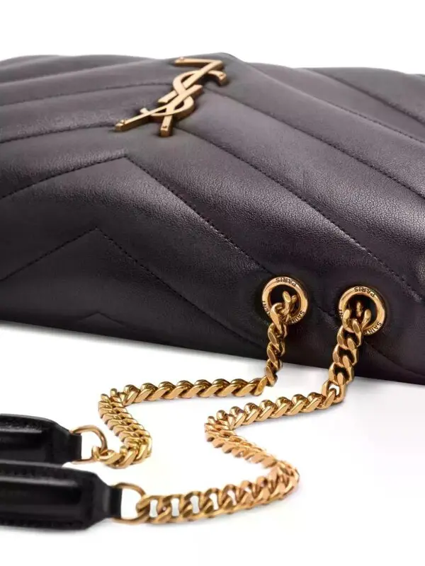 Saint Laurent Loulou Matelassé Medium Shoulder Bag - Black