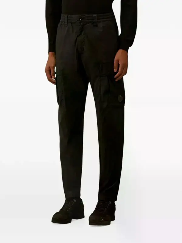 C.P. COMPANY Fili Stretch Elasticated Lens Cargo Pants - Black