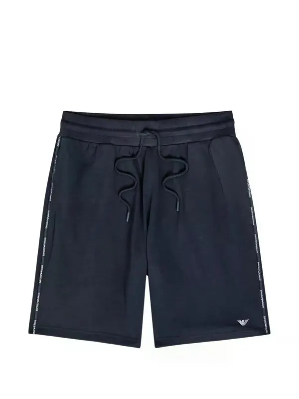 Emporio Armani Logo-detail Loungewear Shorts - Blue