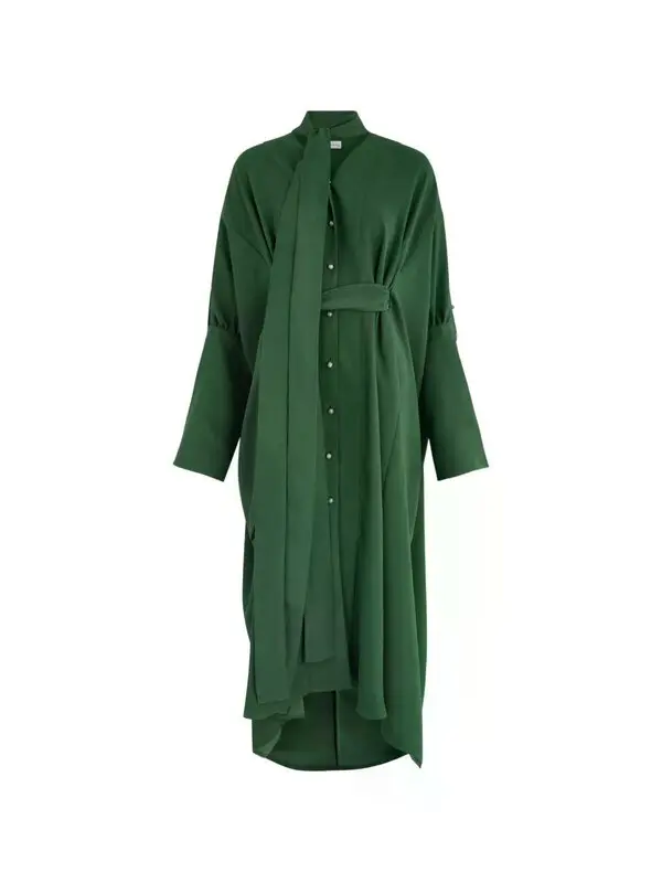 Palmer//harding Emotive Oversize Collared Maxi Dress - Green