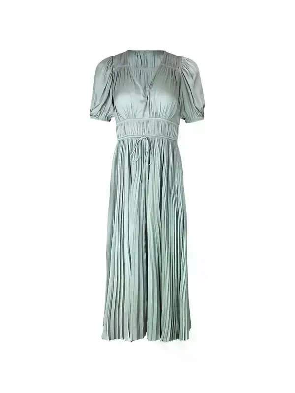 Ulla Johnson Audra Pleated Dress - Green