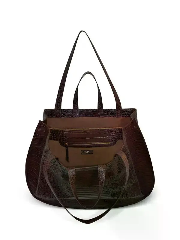 MICOLI Embossed Shoulder Bag