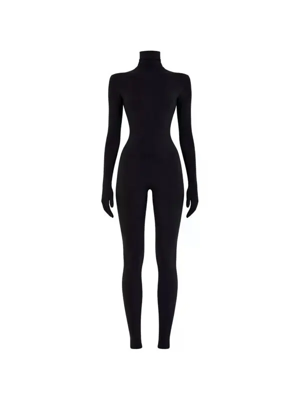 Norma Kamali Turtleneck Long-sleeved Jumpsuit - Black
