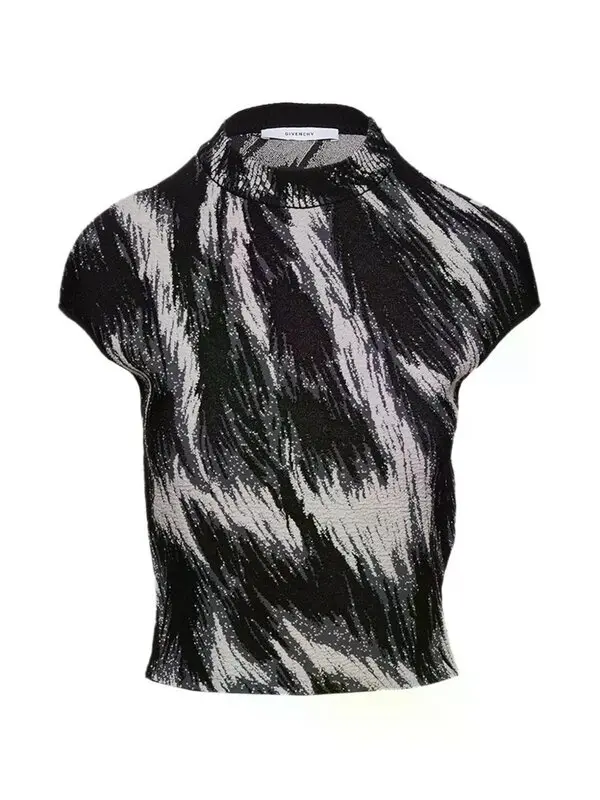 Givenchy Abstract Mockneck T-shirt