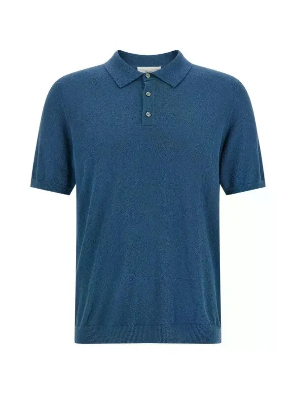 ROBERTO COLLINA Buttoned Polo Shirt - Blue