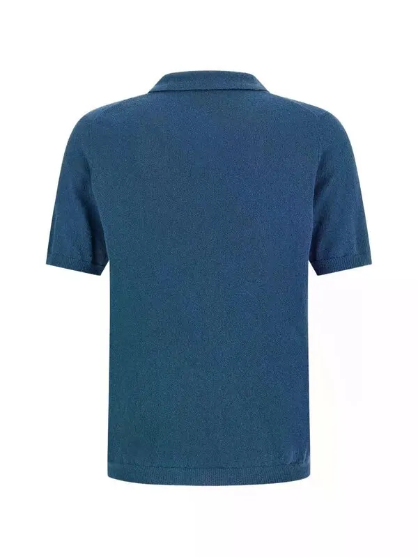 ROBERTO COLLINA Buttoned Polo Shirt - Blue