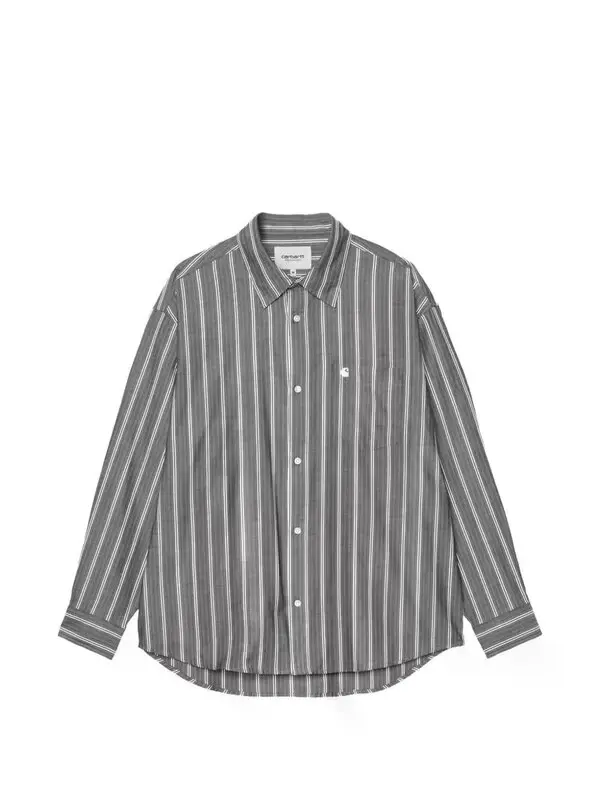 Carhartt Work In Progress Striped Cotton Shirt - Grey