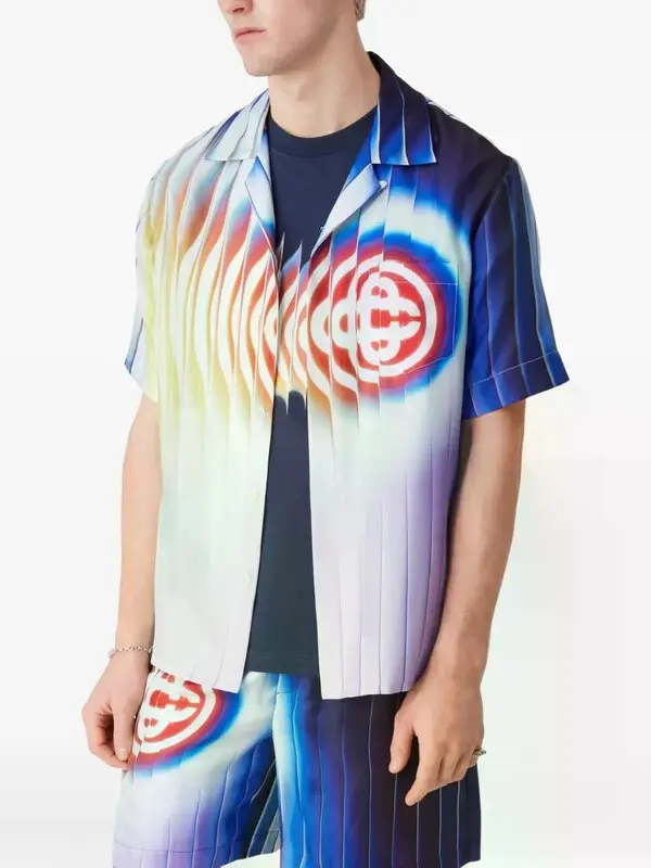 Casablanca Shockwave Short Sleeve Silk Shirt
