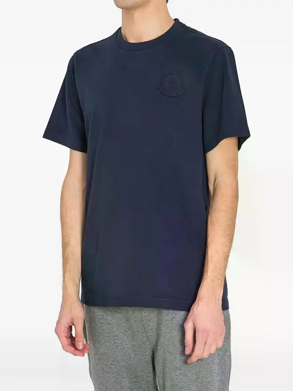 Moncler Embroidered-logo T-shirt - Blue