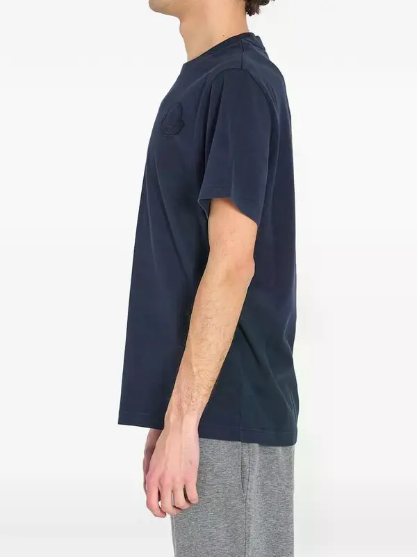Moncler Embroidered-logo T-shirt - Blue