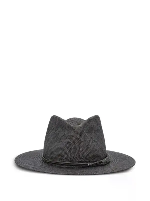 Brunello Cucinelli Cord-detail Fedora - Black