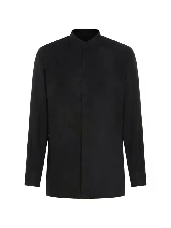 TOM FORD Twill Long-sleeve Shirt - Black