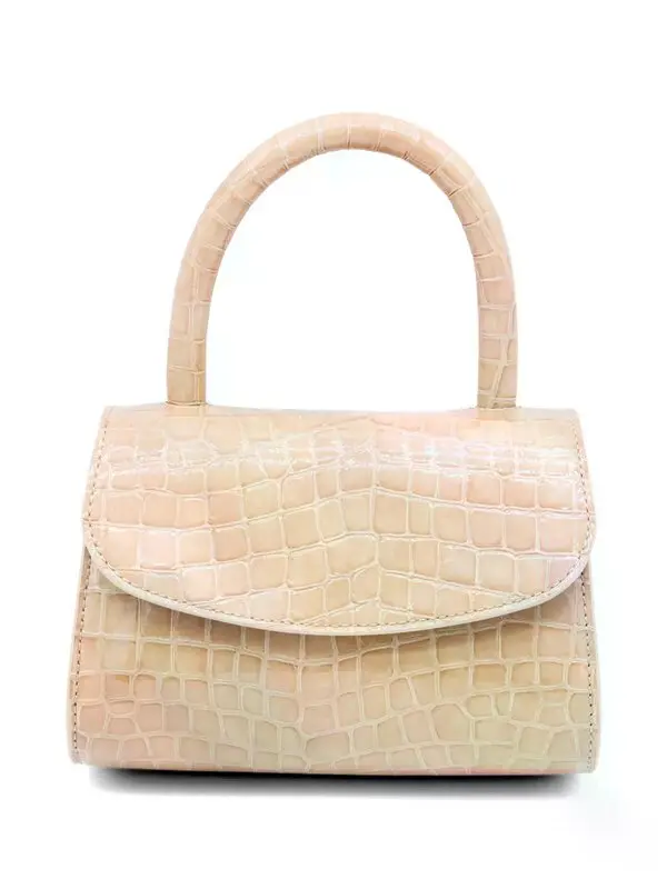 By Far Mini 2.0 Crocodile-effect Tote Bag