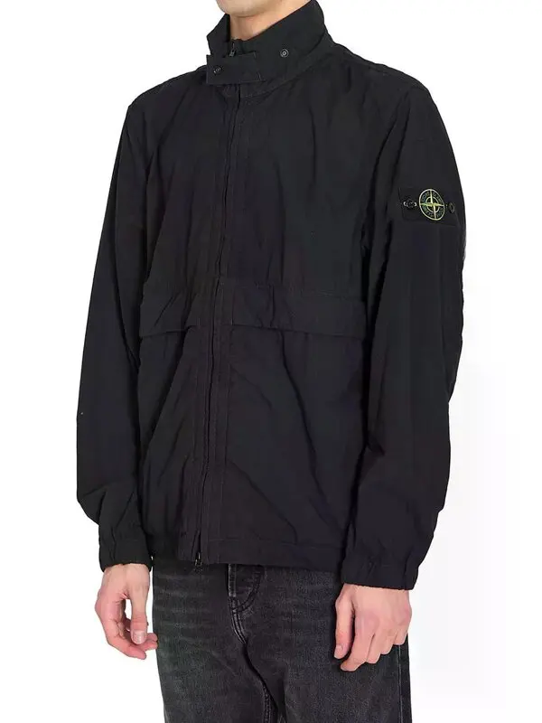 Stone Island Zip-up Jacket With Logo Patch