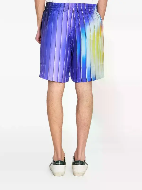 Casablanca Shockwave Print Silk Shorts